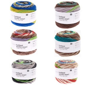 Superba Hottest Socks Ever Rico Design Flerfarvet Strømpegarn